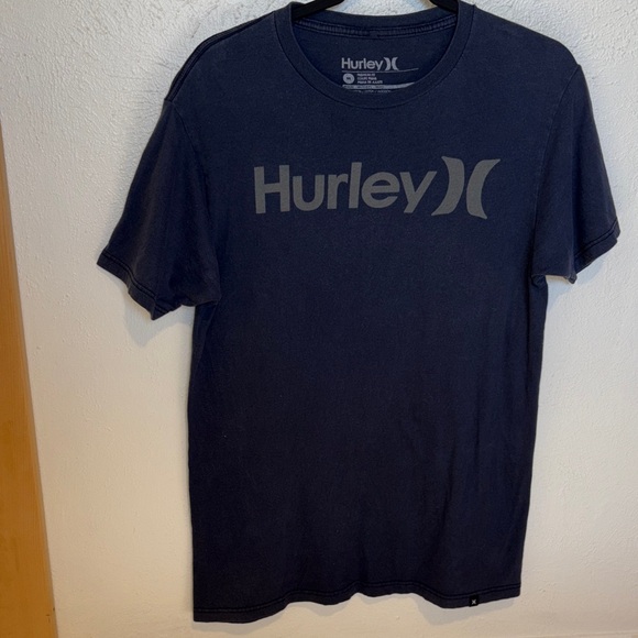 Hurley | Shirts | Hurley Mens Dark Blue Tee With Gray Logo | Poshmark